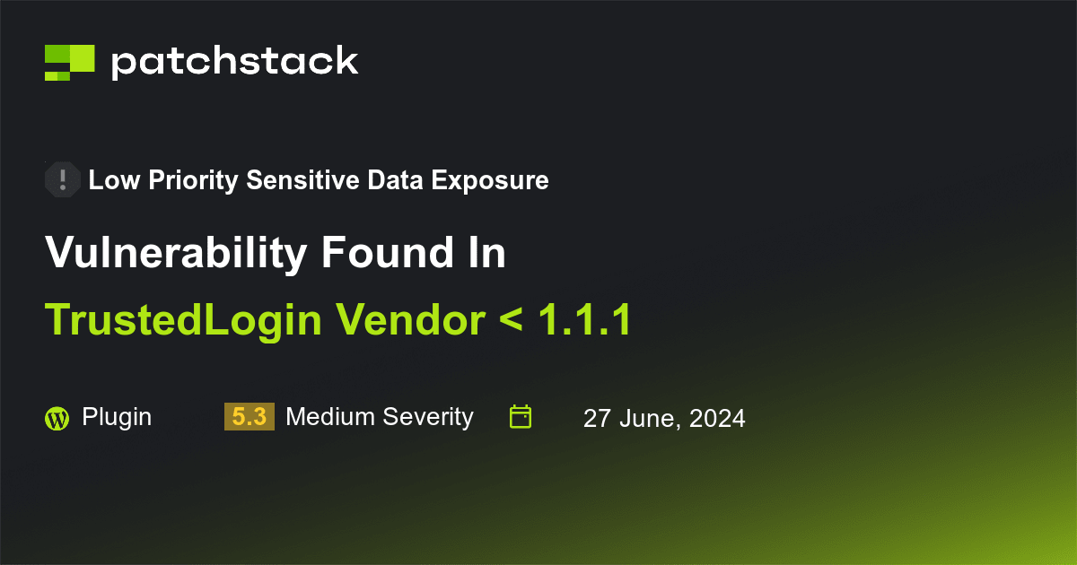 WordPress TrustedLogin Vendor plugin WordPress TrustedLogin Vendor plugin